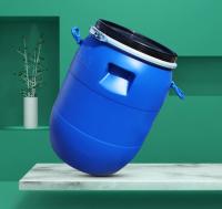 China Open Top Chemical Barrel 60L Iron Hoop Barrel Plastic Factory Spot Supply for sale