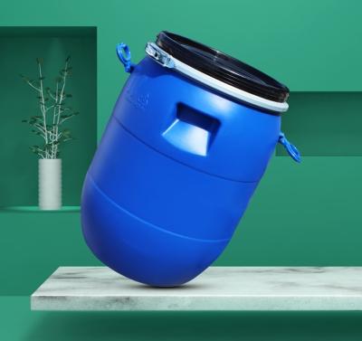 China Open Top Chemical Barrel 60L Iron Hoop Barrel Plastic Factory Spot Supply for sale
