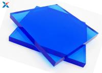 China blue Colored 1mm Custom Acrylic Stand PMMA Laser Cut Plastic Shapes for sale