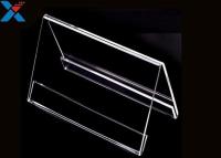 China 3mm V Shape Acrylic Display Sheet Clear Perspex Tabletop Sign Holders for sale