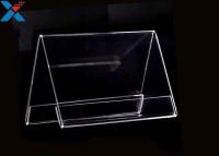China 3mm V Shape Acrylic Display Sheet Clear Perspex Tabletop Sign Holders for sale