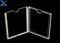 China 1mm Clear Acrylic Display Sheet Horizontal Double Sided Poster Holder for sale