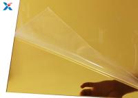 China 1mm Large Gold Mirror Acrylic Sheet Laser Cutting For Bathroom Mirrors for sale