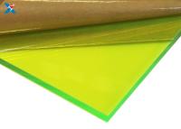 China Fluorescent Green 3mm Coloured Acrylic Sheet Large Roofing Cast Board for sale