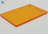 China 3mm Fluorescent Orange Acrylic Sheet Colored Large Cast PMMA Panels for sale