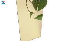 China Golden 2mm Acrylic Mirror Sheet Decorative Wall Plexi Glass Panel for sale