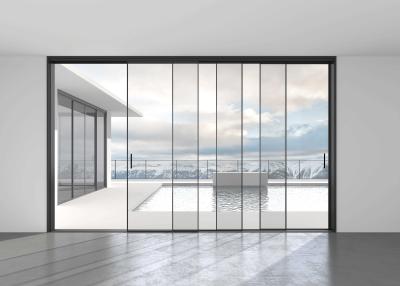 China Space Saving Slim Frame Aluminium Sliding Doors For Interior Wardrobes for sale