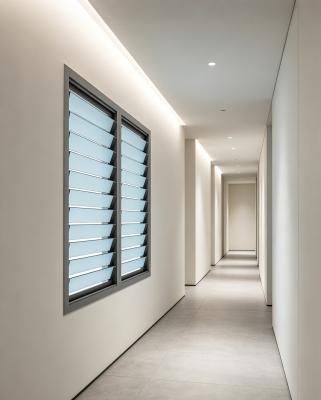 China Weather Resistant Aluminum Glass Louver For Natural Ventilation / Daylighting for sale