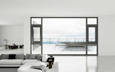 China Wind Resistant Aluminum Casement Window Soundproof For Coastal High Rise Buildings for sale