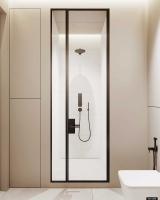 China Frosted Privacy Glass Casement Door ,  Stainless Steel Casement Doors For Interior Bathroom for sale