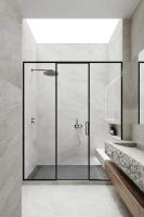 China Compact Bifold Stainless Steel Bathroom Door For Wide Accessible Interior Entrances for sale