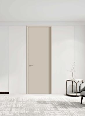 China Minimalist 2.0mm Aluminum Frame Swing Door With Double Glazed Glass for sale