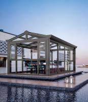 China Modern Minimalist Full View Aluminum Glass Sunroom For Luxury Villa for sale