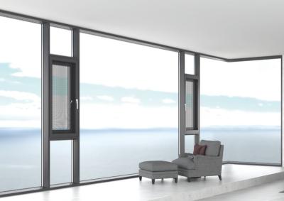 China A6 Acoustic Double Glazed Aluminum Casement Window Thermal Insulation Safety UV Protection for sale