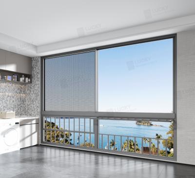 China T6 Heavy Duty Wind Resistant Aluminum Sliding Window For Coastal Regions for sale