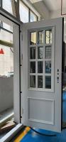 China Custom Grid Glass Aluminum Entrance Door With Multi Point Lock For Villa for sale