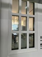 China Custom Grid Glass Aluminum Entrance Door With Multi Point Lock For Villa for sale
