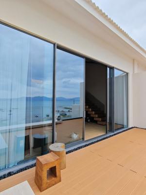 China Ultra Slim Aluminum Sliding Glass Door For Coastal Villa Panoramic View for sale
