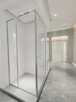 China Custom Silver Framed Corner Shower Enclosure For Modern Bathroom for sale