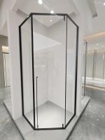 China Custom Black Framed Neo-Angle Shower Enclosure For Modern Bathroom for sale