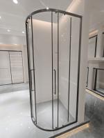 China Custom Gunmetal Curved Quadrant Corner Sliding Shower Enclosure For Modern Bathroom for sale