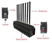 China 250W Cell Phone Frequency Jammer Shielding 2g 3g 4g 5g High Power for sale