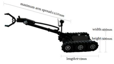China Led Eod Explosive Ordnance Disposal Robot 150m for sale
