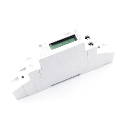 China DIN RAIL Single phase digital power meter kwh meter LCD Display for sale