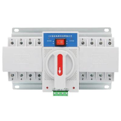 China 220V 2P/3P/4P 63A Single Phase Dual Power Automatic Transfer Switch for sale