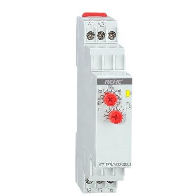 China DT7-1ZR SPDT Delay ON Programmable Single Function and Single-Time Relay AC/DC12V-240V for sale