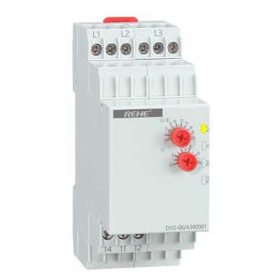 China DV2-06 50-60Hz 3 Phase Voltage Monitor Relay with Supply 380 to 415V for sale