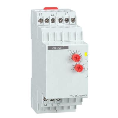 China DV2-06 50-60Hz 3 Phase Voltage Monitor Relay with Supply 380 to 415V for sale