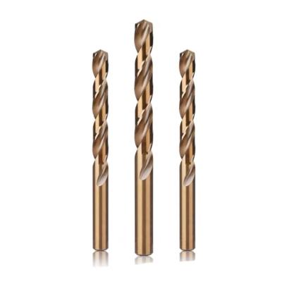 China Straight Shank HSS Cobalt Drill Bit 1-20mm with TiCN Copper Coating for Metal Wood Plastics CNC Tools for sale