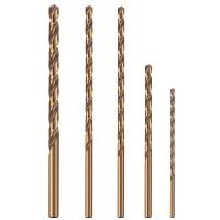 China Titanium Coated Cobalt Twist Drill Bits 1-20mm Size Range with TiCN Copper Coating for Metal and Stainless Steel for sale