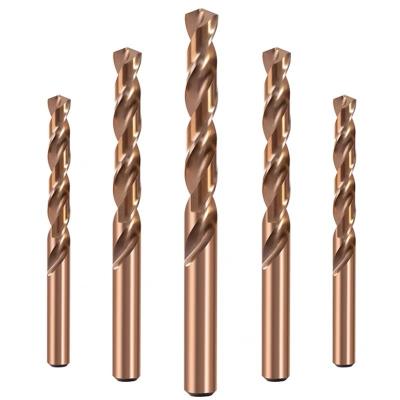 China Titanium Coated Cobalt Twist Drill Bits 1-20mm Size Range with TiCN Copper Coating for Metal and Stainless Steel for sale
