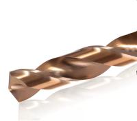 China Titanium Coated Cobalt Twist Drill Bits 1-20mm Size Range with TiCN Copper Coating for Metal and Stainless Steel for sale