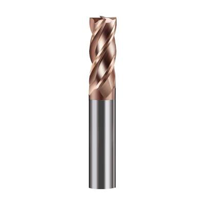 China Tungsten Steel CNC End Mill Cutter Flat Milling Cutting Tool Nano coating for sale