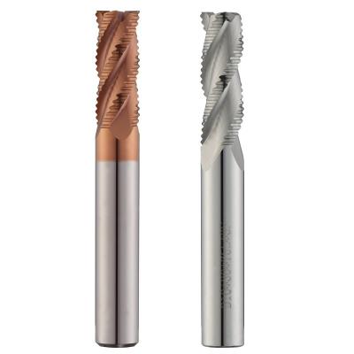 China Tungsten Steel Roughing Milling Cutter Rough Corn End Mill With Corrugated Wave for sale