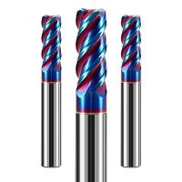 China KM-65 Series 4-Blade Tungsten Steel Carbide Milling Cutter with Nano Coating for CNC Machines for sale