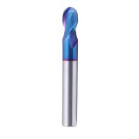 China KM-65 Series Blue Nano Coating Ball End Mill Set - Tungsten Steel CNC Cutting Tool for HRC<65° Materials for sale