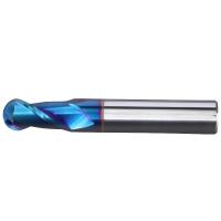 China 2 Flute Ball End Mill Blue Nano Coating CNC Tool for sale