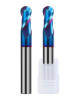 China 2 Flute Ball End Mill Blue Nano Coating CNC Tool for sale