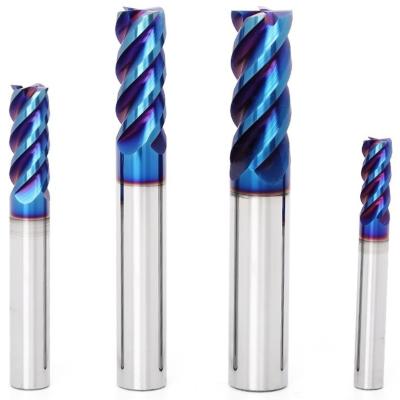 China KM-65 Series Flat Milling Cutter 1-20mm Diameter Tungsten Carbide with Nano Coating for Steel HRC<65 for sale