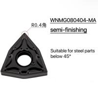 China WNMG080404-MA External Peach Lathe Blade CNC Indexable Inserts for Steel Parts Below 45° for sale