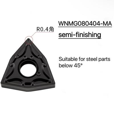 China WNMG080404-MA External Peach Lathe Blade CNC Indexable Inserts for Steel Parts Below 45° for sale