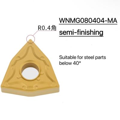 China WNMG080404-MA CNC Lathe Blade with 40° Steel Compatibility and Multi-Coated Carbide Inserts for sale