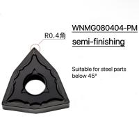 China WNMG080404-PM CNC Turning Insert for Steel Parts Below 45° - KM Brand Metal Lathe Blade for sale