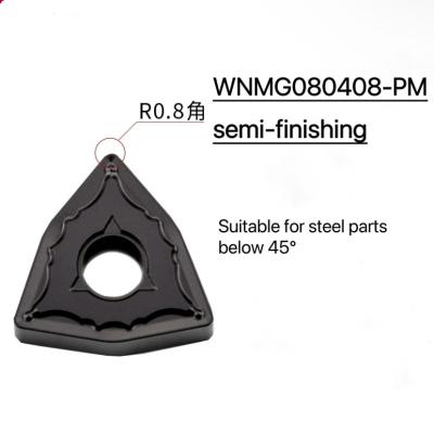 China WNMG080408-PM CNC Turning Insert 8mm Cutting Edge for Steel Parts Below 45° for sale