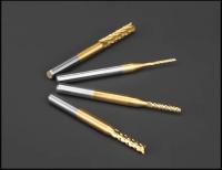 China TiN Coated PCB Corn Cob End Mill Cutter 1-12mm Diameter for CNC Milling Machines for sale