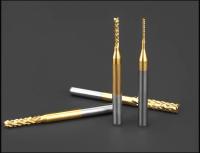 China TiN Coated PCB Corn Cob End Mill Cutter 1-12mm Diameter for CNC Milling Machines for sale